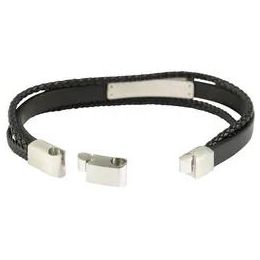 Adelia&acute;s Armband ADELIA ́S "Herren Armband &ndash; Lederarmband aus Leder 21 cm", schwarz, Armb&auml;nder, Herren, 21cm, Leder, Armband, Ein Geschenk, das Freude macht