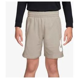 Sporthose Nike SPORTSWEAR "K NSW CLUB FT SHORT HBR", M&auml;dchen, Gr. M, N-Gr, cream ii, wei&szlig;, Obermaterial: 80% Baumwolle, 20% Polyester, Hosen Sporthose, aus French-Terry-Material, atmungsaktiv, mit Kordelzug