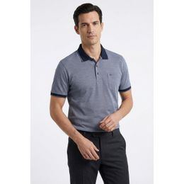 Poloshirt OLYMP "Casual", Herren, Gr. S, blau (marine), Piqu&eacute;, Obermaterial: 100% Baumwolle, Shirts, Two-Tone Piqu&eacute;, Seitenschlitzen im Saum