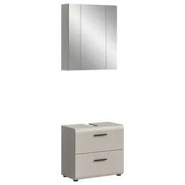 Badm&ouml;bel-Set Welltime "FLORENZ, TOPSELLER, 2-teilige Badkombination, hochwertige MDF-Front", kaschmir, B:60cm H:185cm T:30cm, Holzwerkstoff, MDF, Kastenm&ouml;bel-Sets, Badm&ouml;bel-Set, Bad-Kombination, Bad-M&ouml;bel, Badezimmer, Kombination, Kombi