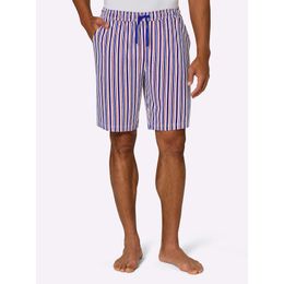 Schlafhose, Herren, Gr. 48/50, Normalgr&ouml;&szlig;en, royalblau, kirsche, gestreift, 100% Baumwolle, gemustert, gestreift, mehrfarbig, Hosen Schlafhose