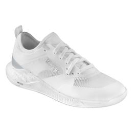 Hallenschuh Kempa "Hallen-Sport-Schuhe Kourtfly W", Herren, Gr. 5,5, wei&szlig; (wei&szlig;, silber), Obermaterial: 100% Textilmaterial TEXMAT., Schuhe Hallenschuh