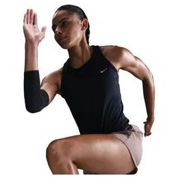 Lauftop Nike "W NK TEMPO DF TANK", Damen, Gr. XS, schwarz, reflect, Obermaterial: 100% Polyester, normal, Rundhals, Tops, enger Schnitt, f&uuml;r Laufen, mit gro&szlig;en Mesh-Eins&auml;tzen, atmungsaktiv