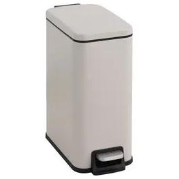 M&uuml;lleimer OTTO HOME "Joonah, mit verz&ouml;gertem Schlie&szlig;mechanismus, schmal und kompakt", beige, B:14,3cm H:32,6cm T:27,36cm, Edelstahl, M&uuml;lleimer, M&uuml;lleimer, Nischen-M&uuml;lleimer, Treteimer, Kosmetikeimer mit Deckel
