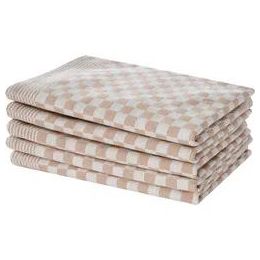 Geschirrtuch OTTO HOME "Keersten", sand, B:50cm L:70cm, Geschirrt&uuml;cher, Geschirrtuch, Grubentuch, 100 % Baumwolle, 5er-Set, 70 &times; 50 cm, Attraktives Design
