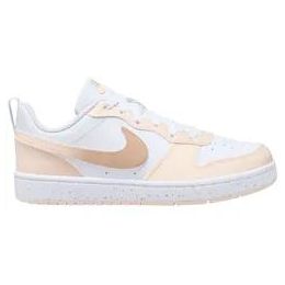 Sneaker Nike SPORTSWEAR "COURT BOROUGH LOW BBALL (GS)", M&auml;dchen, Gr. 40, wei&szlig;, shimmer, chalk, wei&szlig;, Synthetik, Schuhe Sneaker, Design auf den Spuren des Air Force 1, f&uuml;r Kinder & Jugendliche
