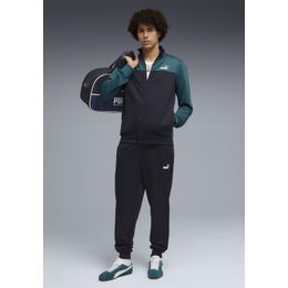 Trainingsanzug Puma "POLY COLORBLOCK SUIT", Herren, Gr. S, emerald ice, Trikot, Obermaterial: 100% Polyester, unifarben, regular fit, Sportanz&uuml;ge Trainingsanzug, ohne Kapuze