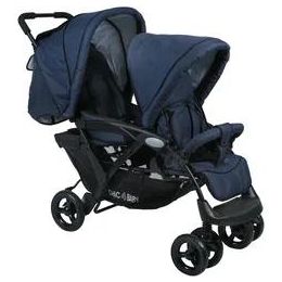 CHIC 4 BABY Geschwisterwagen CHIC4BABY "Duo", Kinder, navy, Kinderwagen, mit feststellbaren Doppelschwenk-Vorderr&auml;dern