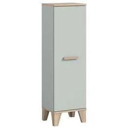 Midischrank Welltime "MINTTU, H&ouml;he 116 cm, 1 T&uuml;r, 2 Einlegeb&ouml;den, 3 F&auml;cher", hellgr&uuml;n, eiche hell nachbildung, B:34cm H:116cm T:31cm, FSC-zertifizierter Holzwerkstoff, Schr&auml;nke, Midischrank, Badm&ouml;bel, Badschrank, Schrank, Kommode, Bad, Unterschrank