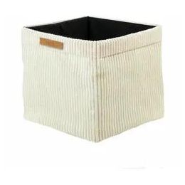 Aufbewahrungsbox LYCCE "Aufbewahrungskorb Faltbare Aufbewahrungsbox Cord 1P 1er Pack", beige (vanille), B:33cm H:31cm T:33cm, Obermaterial: 90% Polyester PES. 10% Nylon NY., Aufbewahrungsboxen, Aufbewahrungsbox