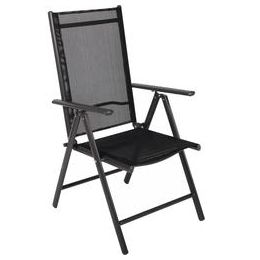Garten-Essgruppe Vcm "5 tlg. Alu Gartenset Sitzgruppe Tisch St&uuml;hle 80 MA", schwarz (anthrazit), B:80cm T:80cm, Obermaterial: 100% Metall MT., Sitzm&ouml;bel-Sets