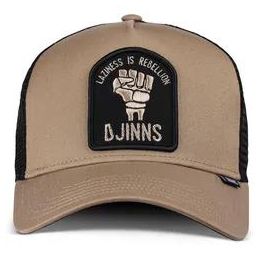 Trucker Cap Djinns "Djinns Trucker Cap HFT Rebellion", Herren, Gr. onesize, beige, schwarz, 60% Baumwolle, 40% Polyester, Caps