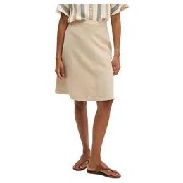 Marc O'Polo Webrock MARC O'POLO "mit nahtfeinem Rei&szlig;verschluss", Damen, Gr. 34, sandpaper, Obermaterial: 100% Leinen; Futter: 100% Baumwolle, unifarben, l&auml;ssig geschnitten kurz, R&ouml;cke