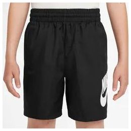 Trainingsshorts Nike SPORTSWEAR "K NSW CLUB WVN SHORT 6IN HBR", Jungen, Gr. M, N-Gr, schwarz, wei&szlig;, Obermaterial: 100% Polyester, Hosen, f&uuml;r Kinder und Jugendliche, sportlicher Stil, ohne Verschluss