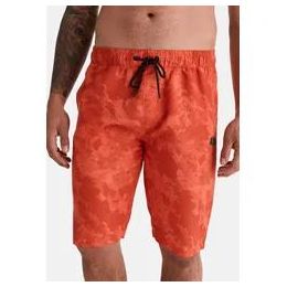 Sporthose HERO by John Medoox "NOAH Joggingshorts", Herren, Gr. XL, orange graphic, Sweatware, 100% Polyester, gerade kurz, Hosen Sporthose, Sporthose Bequemer Oberschenkel Casual Baumwollmischung f&uuml;r Herren