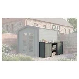 Pflanztisch Weka "optionale Erweiterung f&uuml;r Gartenhaus Killarney", graugr&uuml;n, anthrazit, B:235cm H:109cm T:50cm, Tische, verschiedene Farben und Gr&ouml;&szlig;en