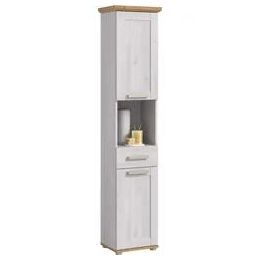 Hochschrank Welltime "COSENZA", wei&szlig; (sibiu l&auml;rche nb), B:39cm H:187cm T:34cm, FSC-zertifizierter Holzwerkstoff, Schr&auml;nke, Hochschrank, Hochschrank, Bad, Badezimmerschrank