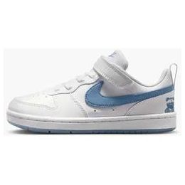 Sneaker Nike SPORTSWEAR "COURT BOROUGH LOW GB (PSV)", M&auml;dchen, Gr. 29,5, wei&szlig;, work blau, Synthetik, Schuhe Sneaker, Design auf den Spuren des Air Force 1, f&uuml;r Kinder