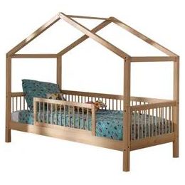 Hausbett Vipack "Forrest mit hochwertiger und stabiler Verarbeitung, Made in Europe", buche natur, buche natur, buche natur, B:97,5cm H:170cm L:207,5cm, Betten, wahlweise ohne oder mit Textilhimmel oder Rausfallschutz