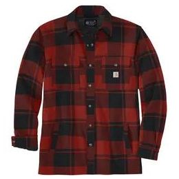 Flanellhemd Carhartt "Flanell", Herren, Gr. XL, US, rot (rot, schwarz), Obermaterial: 100% Baumwolle CO., Hemden