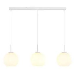 Globo LIGHTING H&auml;ngeleuchte "ANDRE", wei&szlig; matt, 3, &Oslash; 20cm H: 120cm, 1 Stk., Leuchten, H&auml;ngeleuchte mit Glaskugeln, elegant, h&ouml;henk&uuml;rzbar & modern, H&auml;ngeleuchte