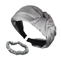 Diadem AILORIA "Set Hairband und Scrunchie S DELICAT & DOUX", Damen, grau, Modet&uuml;cher