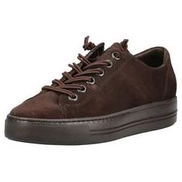 Sneaker Paul Green "Paul Green Sneaker Veloursleder", Damen, Gr. 39, cacao, Veloursleder, Schuhe Sneaker