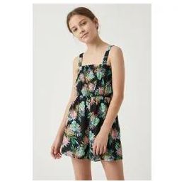 Playsuit Roxy "PLAYA BABY PRINTED", M&auml;dchen, Gr. 16 (170/176), N-Gr, anthrazit aquarella active rg, Obermaterial: 100% Viskose, Overalls, f&uuml;r Kinder und Jugendliche, sportlicher Stil, bequeme Passform