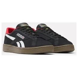 Trainingsschuh Reebok CLASSIC "CLUB C GROUNDS UK", Damen, Gr. 47, schwarz, ftwrwei&szlig;, gum, Leder, Synthetik, Schuhe