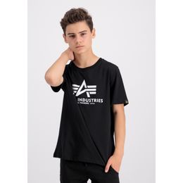 T-Shirt Alpha Industries "Basic T-Shirt BL K", M&auml;dchen, Gr. 10, schwarz, Obermaterial: 100% Baumwolle, Shirts T-Shirt