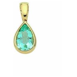 Adelia&acute;s Kettenanh&auml;nger ADELIA ́S "Anh&auml;nger 585 Gold ( 14K ) mit Aquamarin &ndash; Goldanh&auml;nger", gold, Schmuckanh&auml;nger, Damen, Gold, Kettenanh&auml;nger, Goldanh&auml;nger