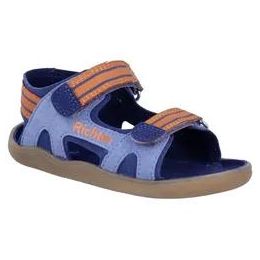 Barfu&szlig;schuh Richter "Lucky", Jungen, Gr. 30, dunkelblau kombiniert, Lederimitat, Textil, kontrastfarbene Details, Schuhe Barfu&szlig;schuh, Kinderschuh, Gr&ouml;&szlig;enschablone zum Download, mit WMS