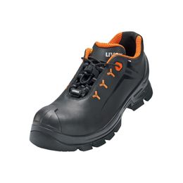Sicherheitsschuh Uvex "2 MACSOLE Halbschuh" Gr. 37, schwarz (schwarz, orange), 37, Obermaterial: 100% Lederimitat synthLeather., Schuhe