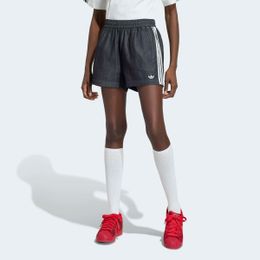 Shorts adidas originals "adidas originals SUMMER GLOW JEANS", Damen, Gr. L, N-Gr, medium schwarz denim, normal, gr., Obermaterial: 100% Baumwolle, Hosen Shorts