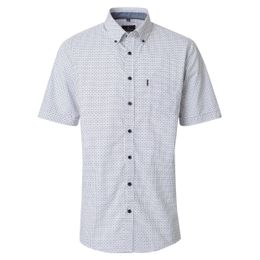 Kurzarmhemd Casamoda "Casamoda Freizeithemd Kurzarm Print", Herren, Gr. L, Normalgr&ouml;&szlig;en, blau, 100% Baumwolle, bedruckt, comfort fit, Hemden