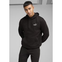 Kapuzensweatshirt Puma "ESS 2 COLOR SMALL NO 1 LOGO HOODIE FL", Herren, Gr. L, Puma schwarz, Fleece, Obermaterial: 66% Baumwolle, 34% Polyester, unifarben, regular fit normal, angesetztes B&uuml;ndchen, Sweatshirts, mit verstellbarer Kapuze, mit gerippten B&uuml;ndchen und Saum