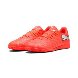 Fu&szlig;ballschuh Puma "FUTURE 9 PLAY IT", Herren, Gr. 43, glowing rot, Puma wei&szlig;, Puma schwarz, Puma silber, Synthetik, Schuhe Fu&szlig;ballschuh, f&uuml;r Hallenboden, mit elastischer Slip-on-Zunge