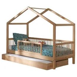 Hausbett Vipack "Forrest mit hochwertiger und stabiler Verarbeitung, Made in Europe", natur buche, natur buche, natur buche, B:97,5cm H:170cm L:207,5cm, Betten, wahlweise ohne oder mit Textilhimmel