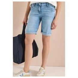 Comfort-fit-Jeans Cecil, Damen, Gr. 30, authentic used wash, Jeans, 78% Baumwolle, 20% Polyester, 2% Elasthan, unifarben, kurz, Jeans, 5-Pocket-Style