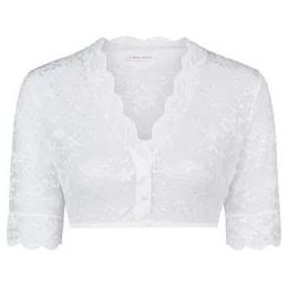 Dirndlbluse Nina von C. "Dirndl-Bluse halbarm Luisa", Damen, Gr. 38, wei&szlig;, Obermaterial: 86% Polyamid PA. 14% Elasthan EL., Blusen Dirndlbluse