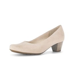 Pumps Gabor "Eleganter Pump", Damen, Gr. 38, beige, Schuhe Pumps