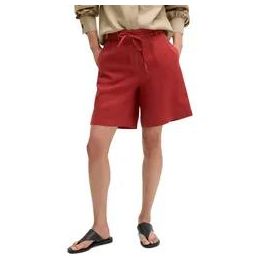 Marc O'Polo Shorts MARC O'POLO "mit elastischem Tunnelzug-Bund", Damen, Gr. 36, Normalgr&ouml;&szlig;en, tall poppy, Obermaterial: 100% Leinen; Futter: 100% Baumwolle, unifarben, loose fit kurz, Hosen Shorts