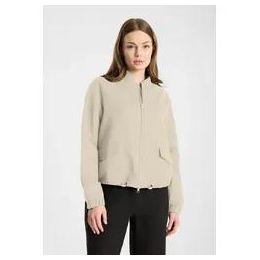 Frieda & Freddies New York Blouson FRIEDA & FREDDIES "Jacket", Damen, Gr. 38, taupe, 65% Leinen, 35% Baumwolle, unifarben, ohne Ausschnitt, normaler Saum, Jacken Blouson
