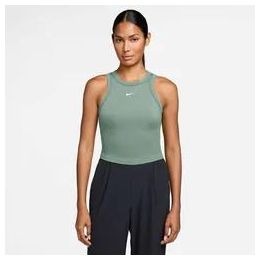 Tanktop Nike "W NK ONE FITTED DF CROP TANK", Damen, Gr. S, steam, wei&szlig;, Obermaterial: 80% Polyester, 20% Elasthan, Tops Tanktop, eng anliegender, leicht verk&uuml;rzter Schnitt, mit abgerundetem Saum
