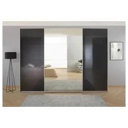 Schwebet&uuml;renschrank Rauch "Kleiderschrank Schrank Garderobe KOLUNA Hochglanz-Front und Spiegel", graumetallic, hochglanz effektgrau, B:315cm H:229cm T:62cm, Holzwerkstoff, Schr&auml;nke, Schwebet&uuml;renschrank, Breiten 203/271/315/360 cm H&ouml;hen 210/229 cm MADE IN GERMANY