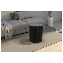 Couchtisch ByLiving "OWEN", schwarz, schwarz, B:40cm H:50cm T:40cm, Tische, Couchtisch, Schwarz, Tischplatte zum Abnehmen, Stauraum, Breite: 40 oder 80 cm