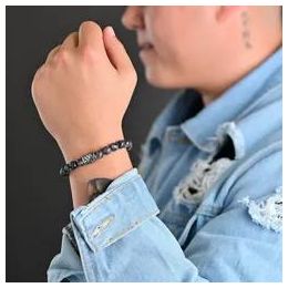 Adelia&acute;s Gliederarmband ADELIA ́S "Unisex Armband &ndash; Kugelarmband aus Edelstahl mit Achat 21 cm", grau, Armb&auml;nder, Damen, 21cm, Edelstahl, Gliederarmband, Ideal als Geschenk &ndash; dezent und elegant