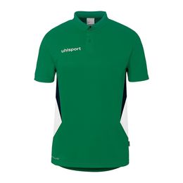 Poloshirt Uhlsport "POLO SHIRT Equipe 29 Kids", M&auml;dchen, Gr. 140, gr&uuml;n (lagune, wei&szlig;, schwarz), Obermaterial: 100% Polyester Pol. recyc.., Shirts
