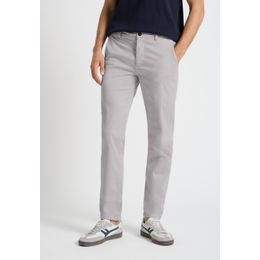 Chinohose Street One MEN, Herren, Gr. 31, L&auml;nge 30, gentle grau, Web, 98% Baumwolle, 2% Elasthan, unifarben, regular fit kn&ouml;chellang, Hosen Chinohose, Middle Waist
