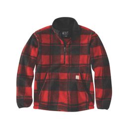 Hoodie Carhartt "Fleece", Herren, Gr. L, rot (rot, schwarz), Obermaterial: 100% Baumwolle CO., Sweatshirts Hoodie